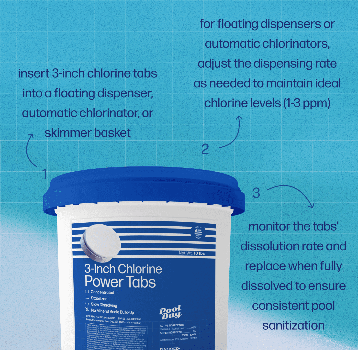 3-Inch Chlorine Tabs – Pool Day